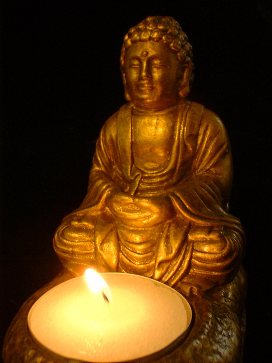 Meditative Buddha Candle Buddha Buddha Candle Golden Buddha - Etsy