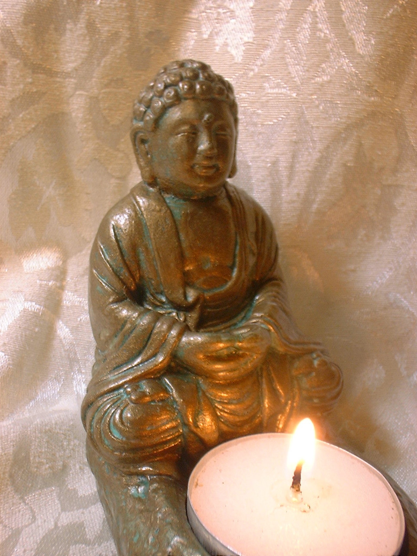 Buddha Statue Buddha Candle Bronze Buddha Candle - Etsy