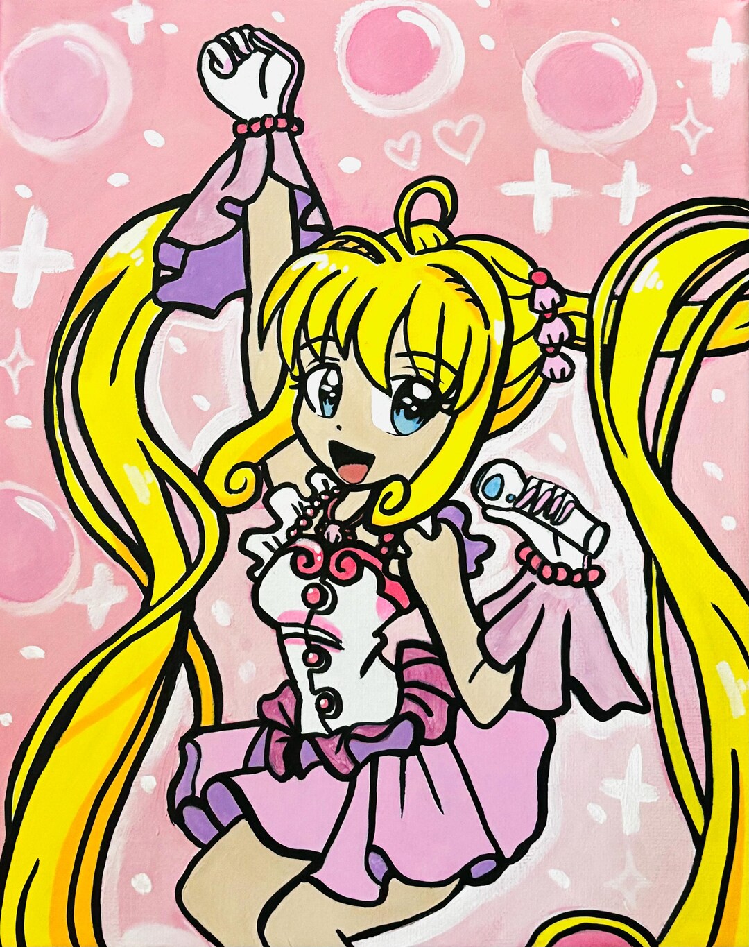 Mermaid Melody Pichi Pichi Pitch Lucia Nanami Acrylic Painting - Etsy