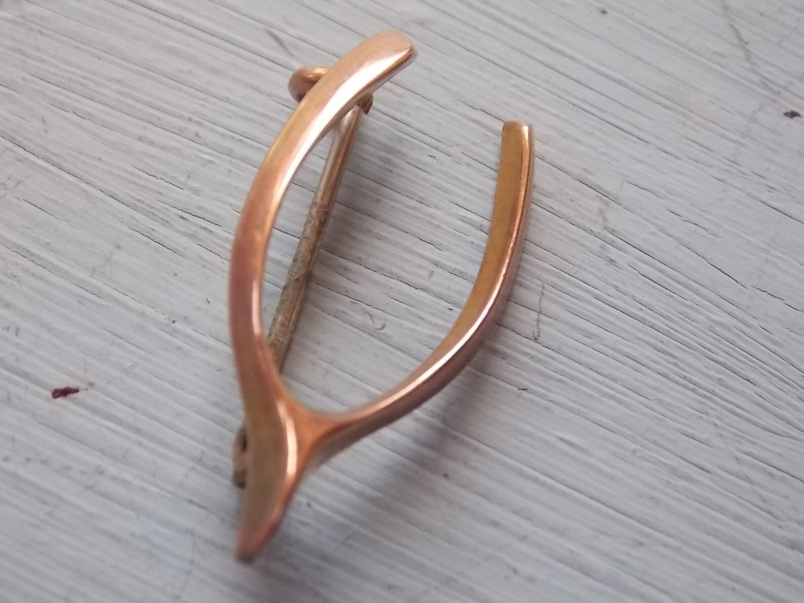 Victorian Vintage Rose Gold 9ct Lucky Wishbone Brooch Pin SWEET - Etsy