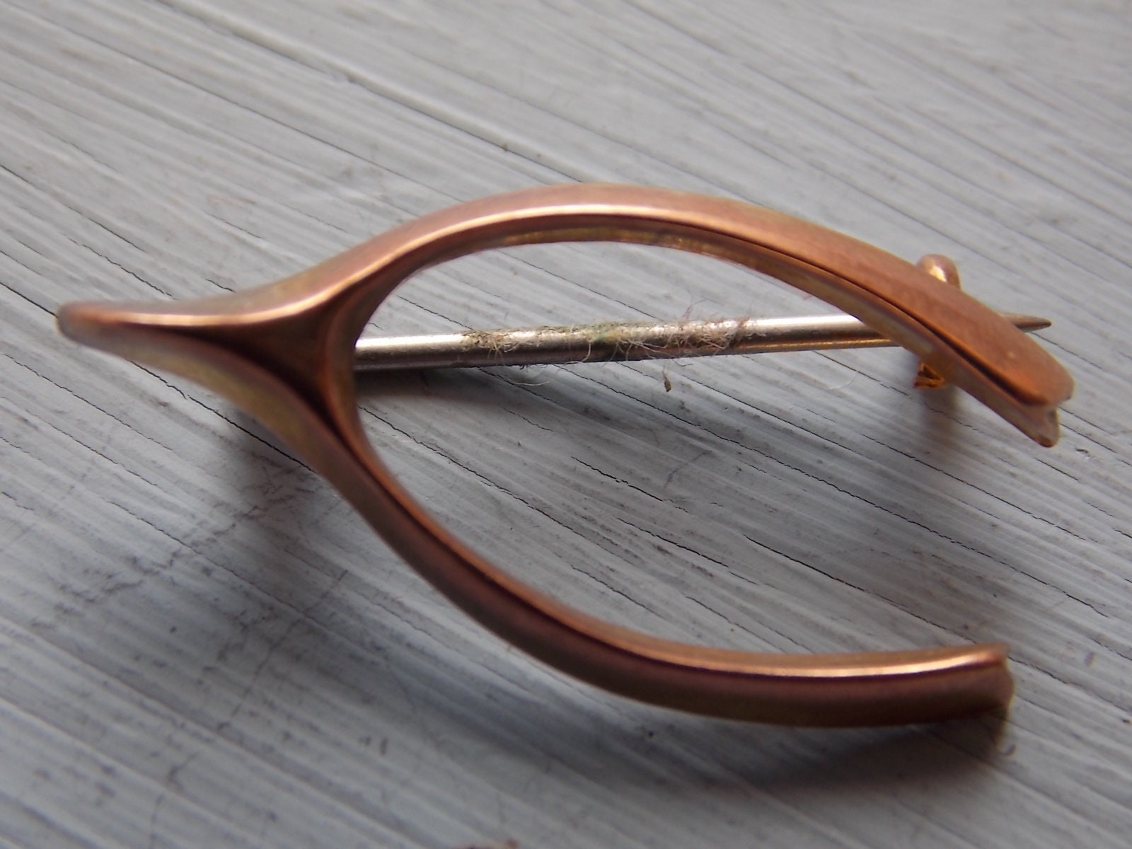 Victorian Vintage Rose Gold 9ct Lucky Wishbone Brooch Pin SWEET - Etsy