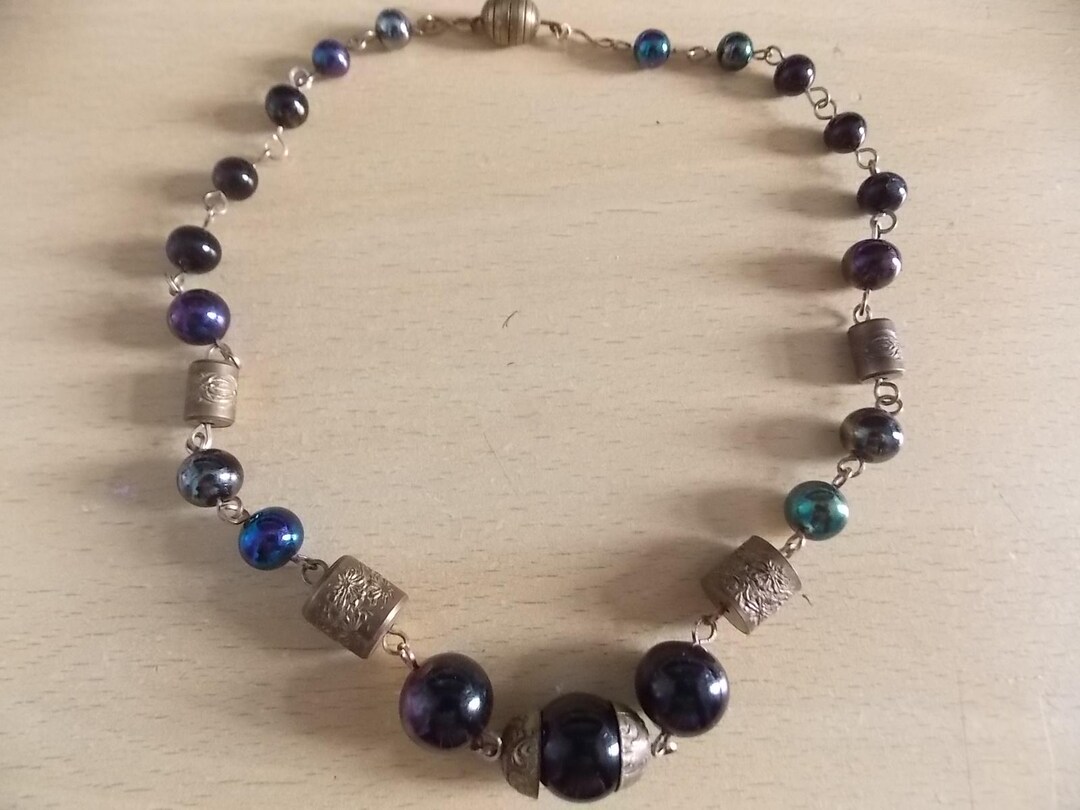 Vintage Louis Rousselet France Glass Oriental Necklace UNUSUAL - Etsy