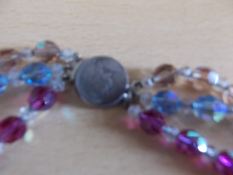 Vintage Crystals Three Row Victorian Coin Clasp Fancy Necklace - Etsy