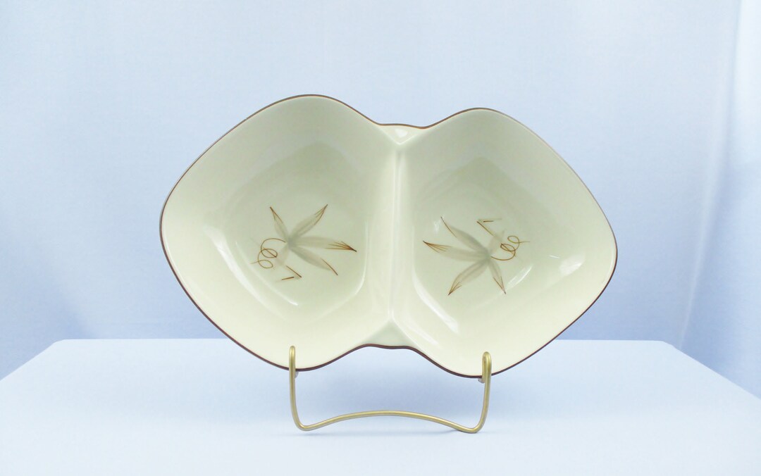 Winfield China USA Porcelain Divided Serving Dish Passion Flower ...