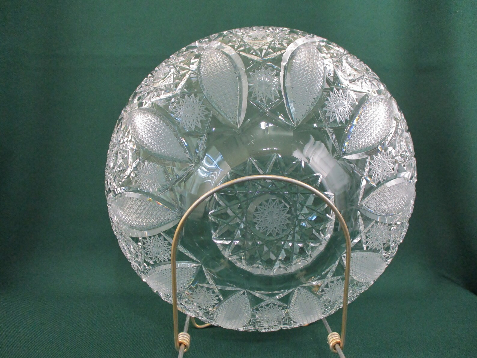 Centerpiece Bowl Saw Tooth Cut Etched and Polished American Brilliant ...