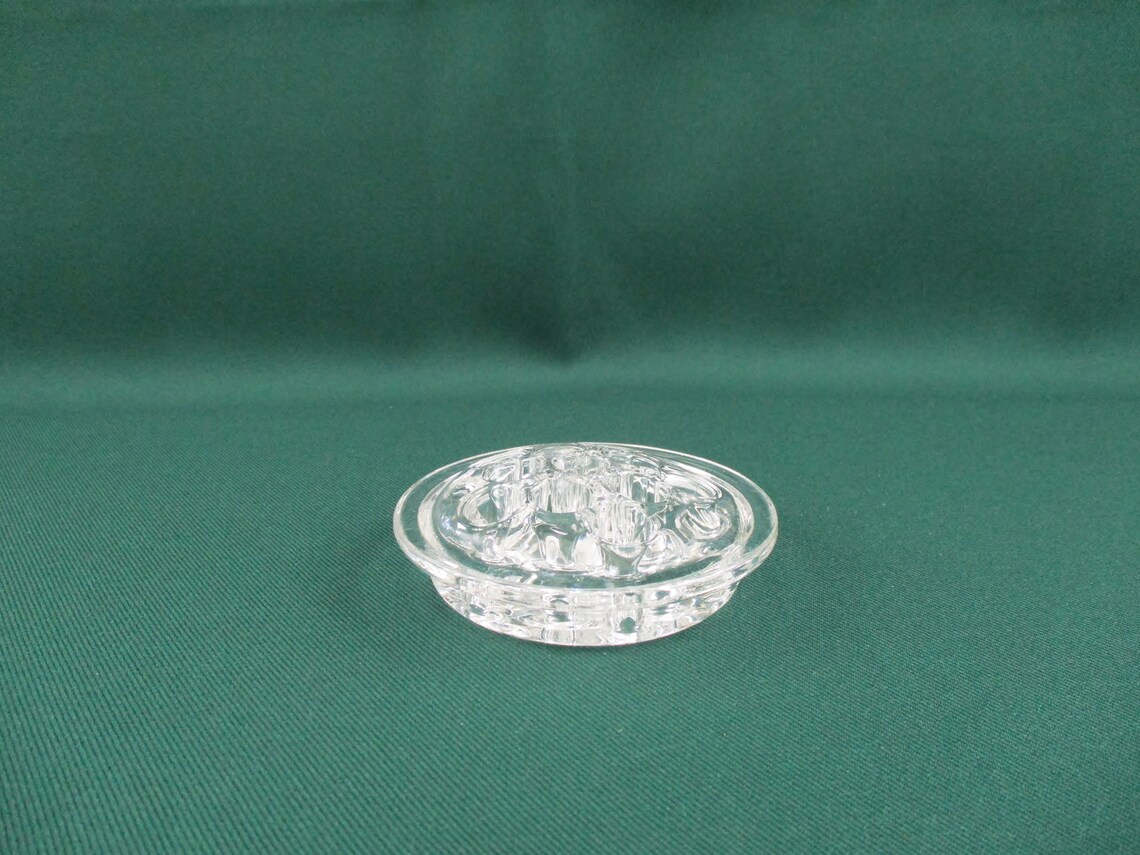 Vintage Clear Glass 11 Holes Flower Frog - Etsy