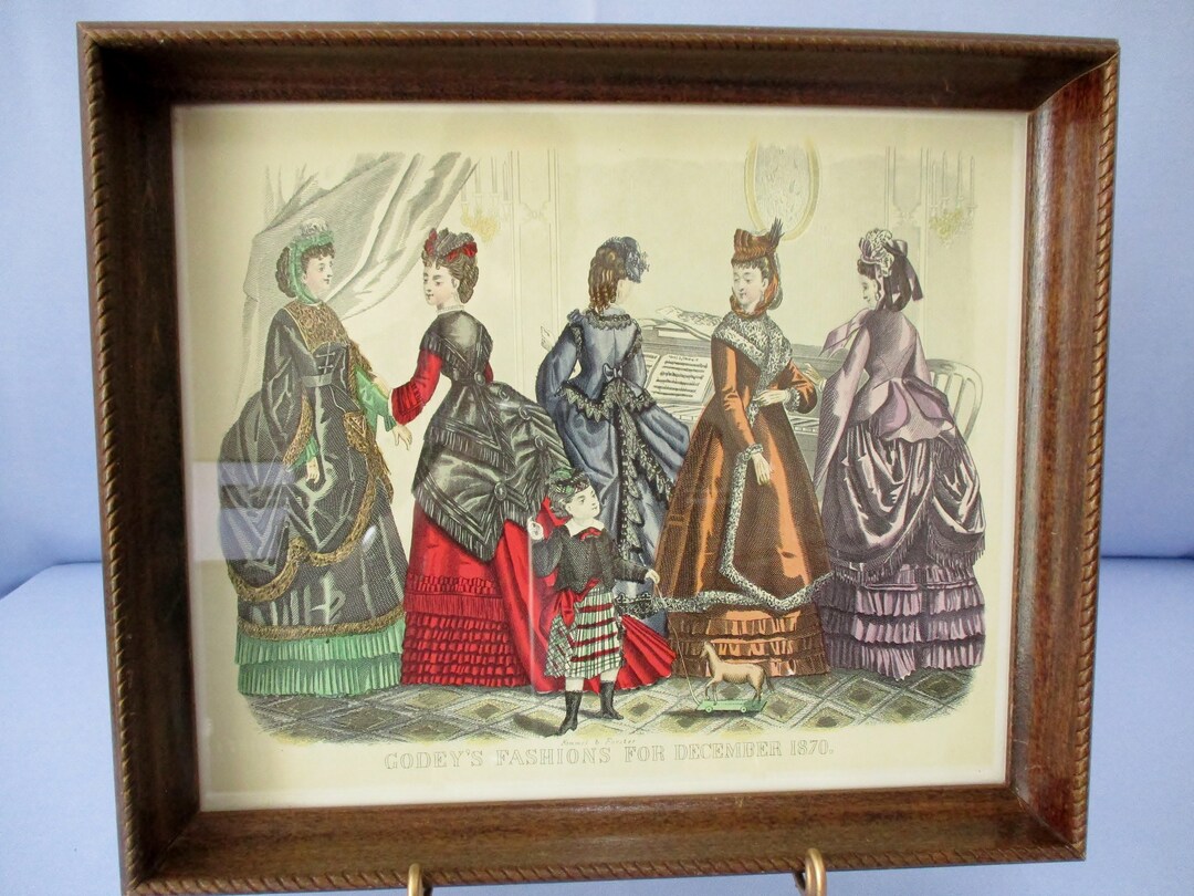 Vintage Framed Godey's Fashions for December 1870 Print - Etsy