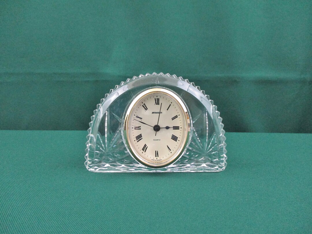 German Made Small Crystal Vanity Clock With Quartz Clock - Etsy