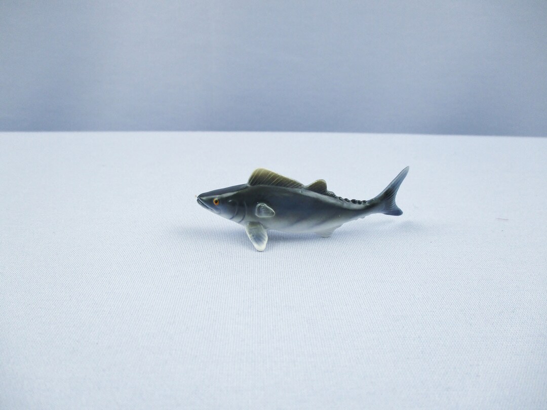 Miniature Bone China Blue Fish - Etsy