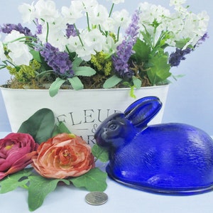 Cobalt Blue Rabbit Lid to Nesting Dish - Etsy