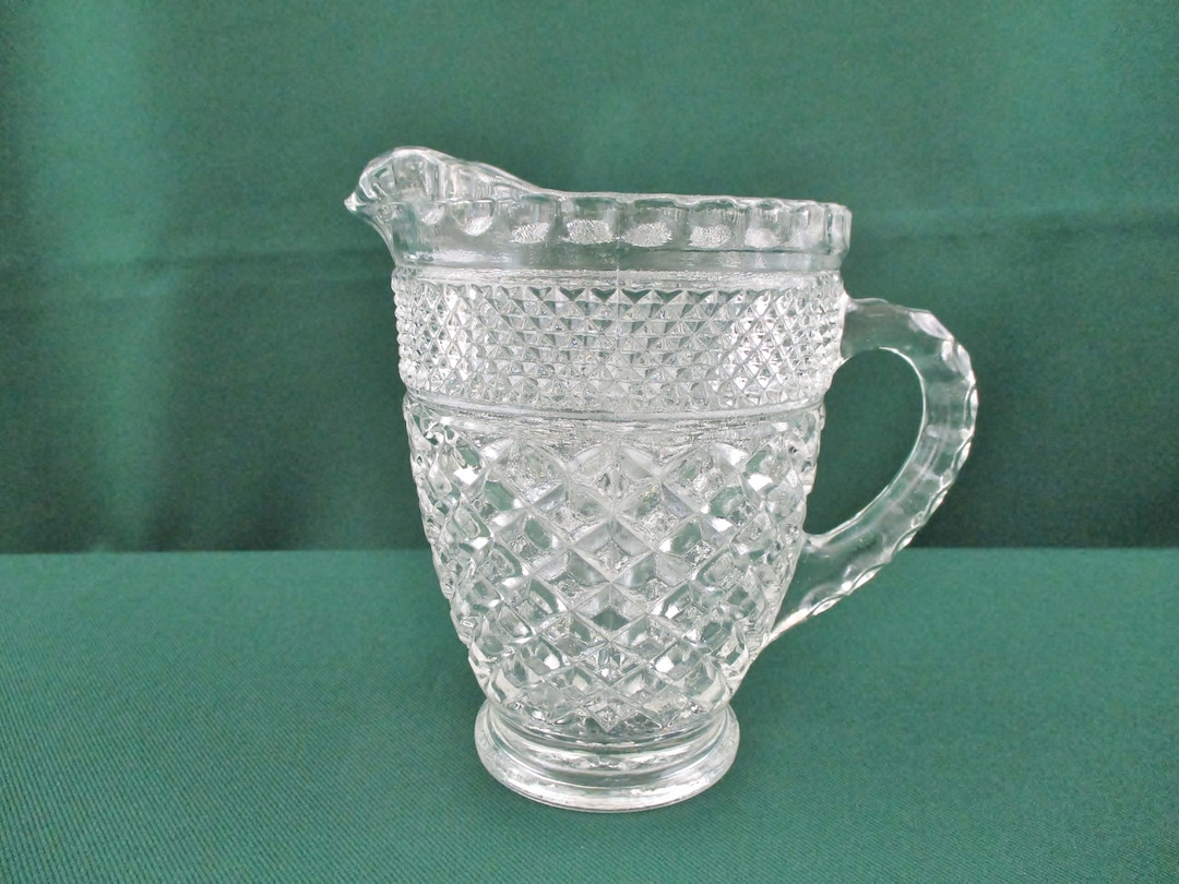 Indiana Glass Milk Pitcher in the Wexford Pattern Clear Glass - Etsy