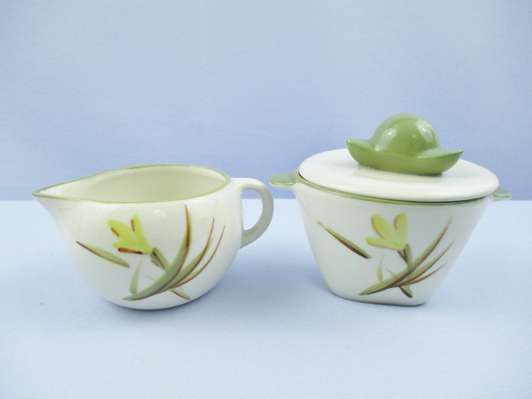 Winfield China USA Porcelain Cream and Sugar With Lid Tiger Iris Lily ...