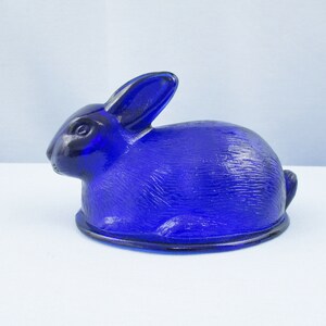 Cobalt Blue Rabbit Lid to Nesting Dish - Etsy