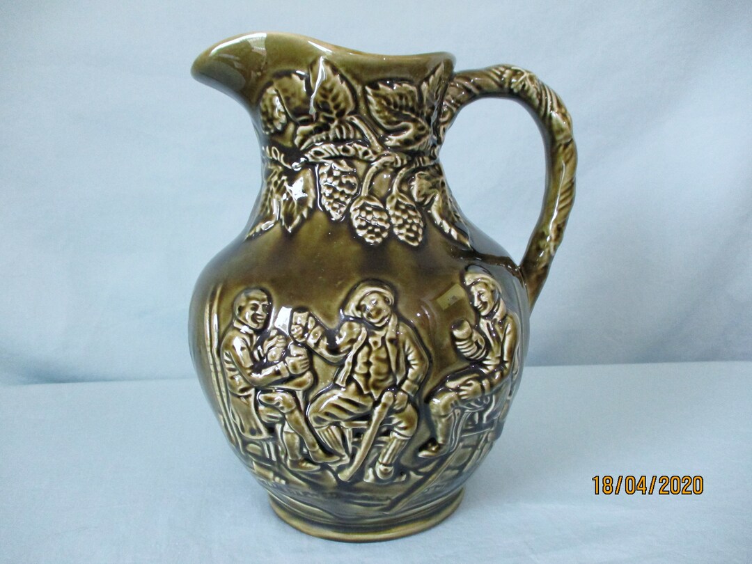 Vintage Large English Beer Pitcher - Etsy