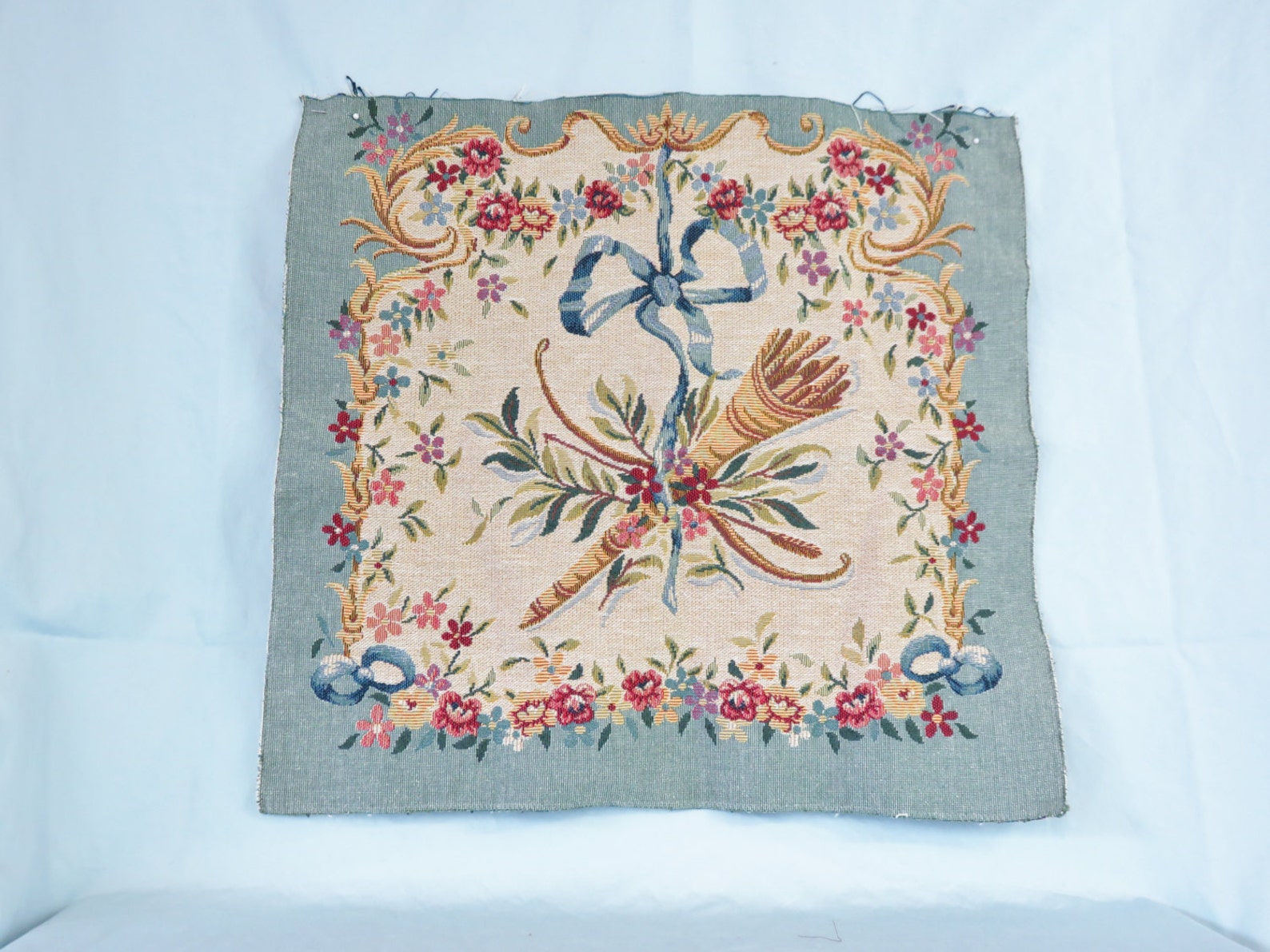 Needlepoint Tapestry Fabric Madolin/wheat Pattern - Etsy