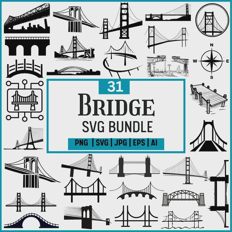 Bridge SVG Bundle, Building Art (digital Download) - Etsy