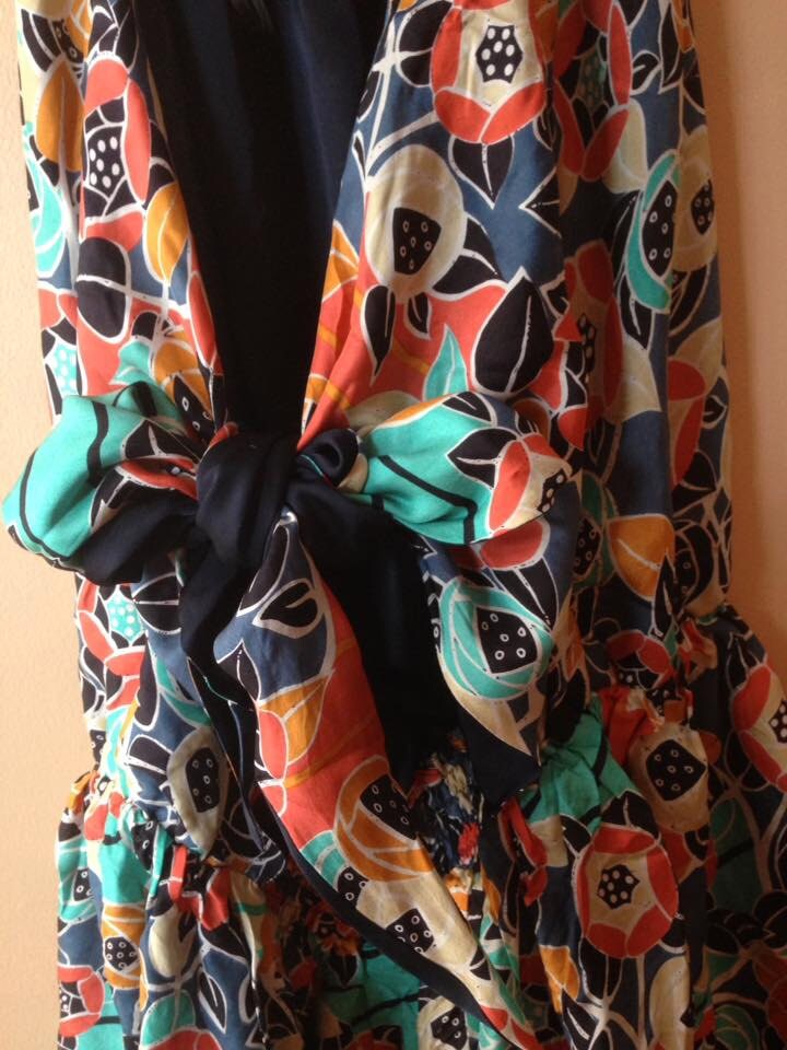 Silk Patterned Summer Dress/ Cocktail Dress Size Small - Etsy