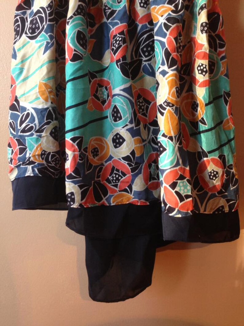 Silk Patterned Summer Dress/ Cocktail Dress Size Small - Etsy