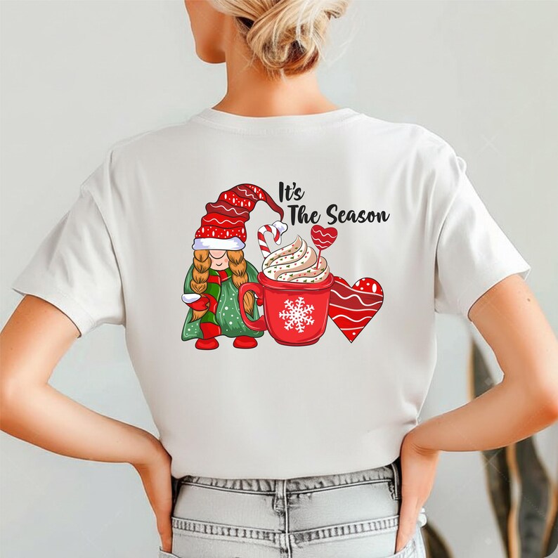 Christmas Gnome PNG, Cute Nisse Art, Candy Cane Design, Holiday Heart ...
