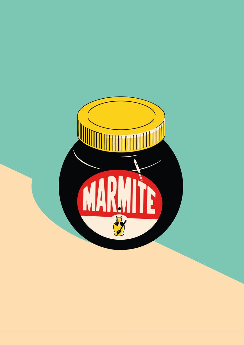 Retro Marmite Jar Print, Pop Art Kitchen Wall Decor - Etsy