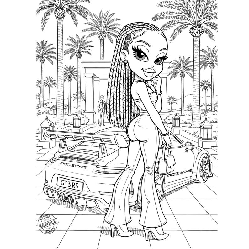 Baddie Coloring Pages Printable | 24 Page Coloring Book | Y2K Glam ...