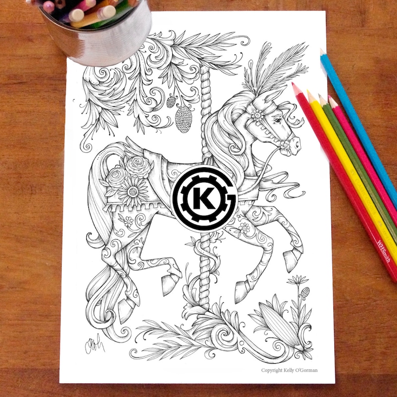 Book Carousel Horses - Etsy