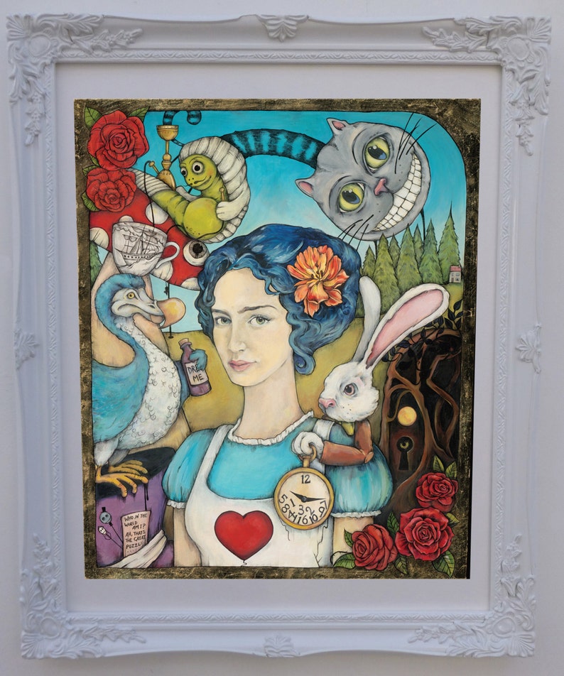 Alice Limited Edition Framed Signed Print With Hand Gold Leaf - Etsy