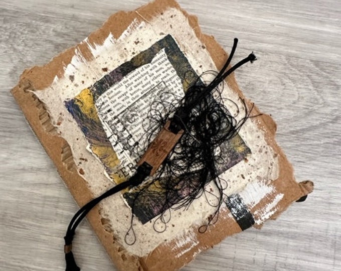 Handmade Art Journal - Made With Upcycled Materials - 19 Blank Pages ...