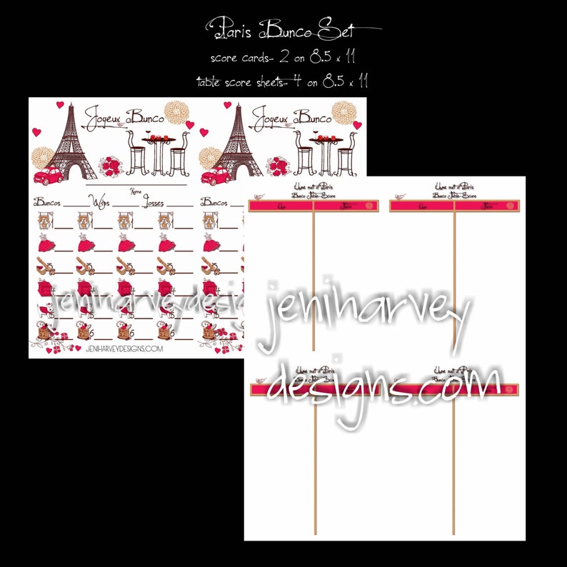 Paris Bunco Set - Etsy