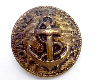 Brass Anchor Button | Etsy