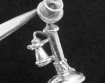 Sterling Silver Opening Telephone Box Charm - Etsy