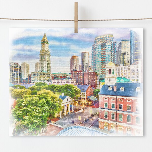 Boston Painting - Etsy