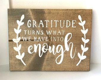 Gratitude sign | Etsy