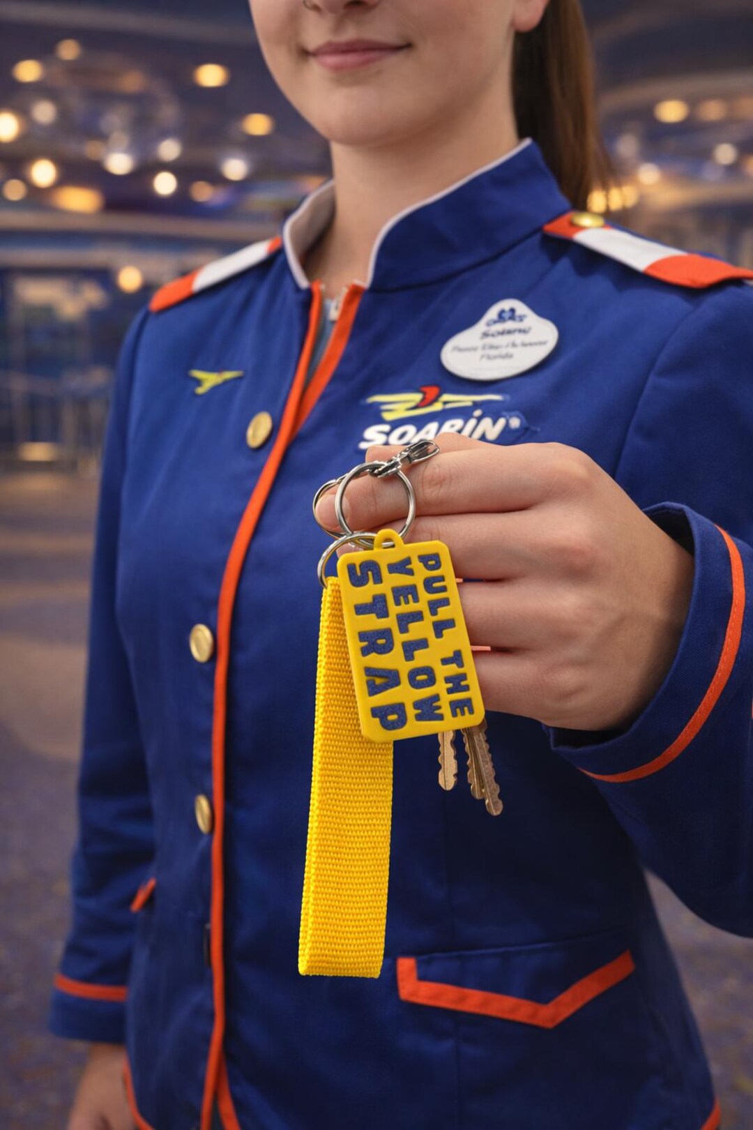 Pull the Yellow Strap – Handmade Cast Member Keychain | Pull the Yellow ...