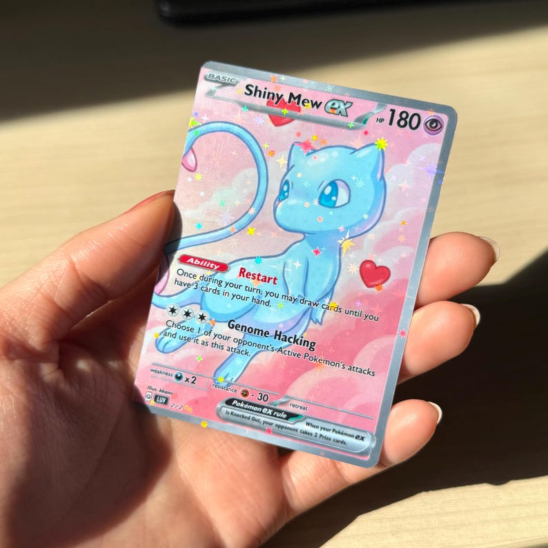 Mew Connecting Art Card Duo | Holographic Custom Fan-art (2-card Set ...
