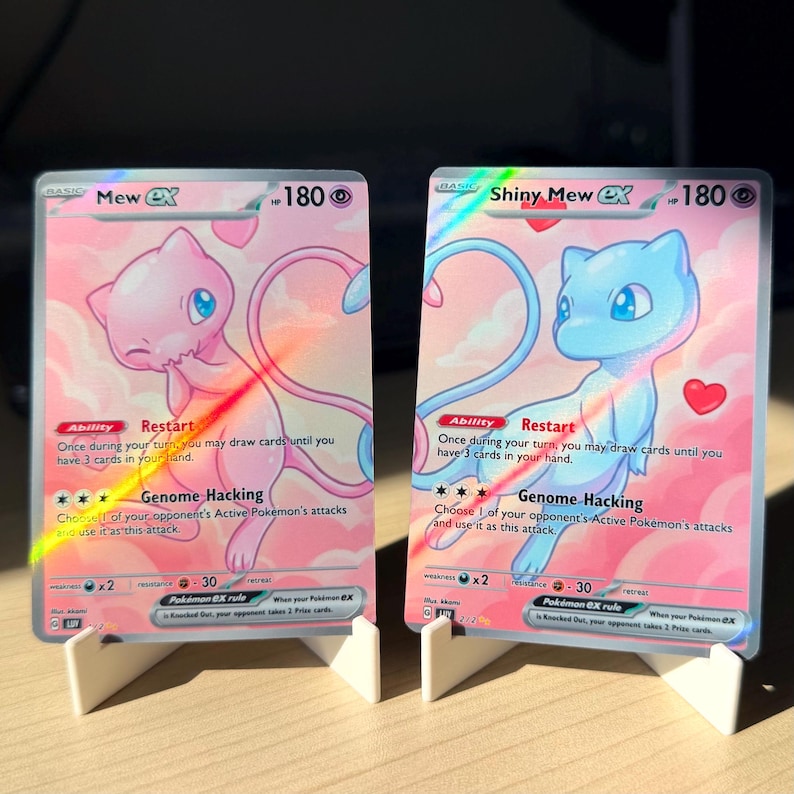 Mew Verbindungs Kunst Karte Duo | Holografisch angefertige Fan-Art (2 ...