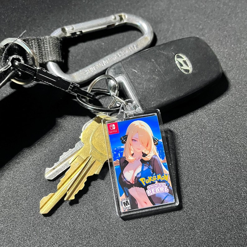 Waifu Pocket Monster Game Cover Keychain | Switch Game Art - Etsy