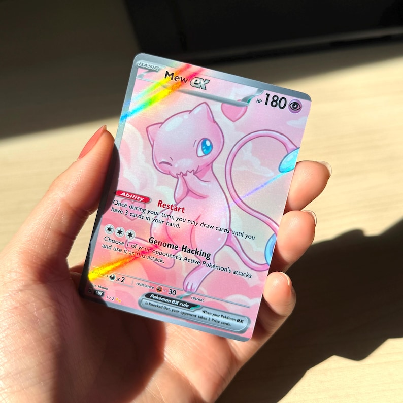 Mew Connecting Art Card Duo | Holographic Custom Fan-art (2-card Set ...