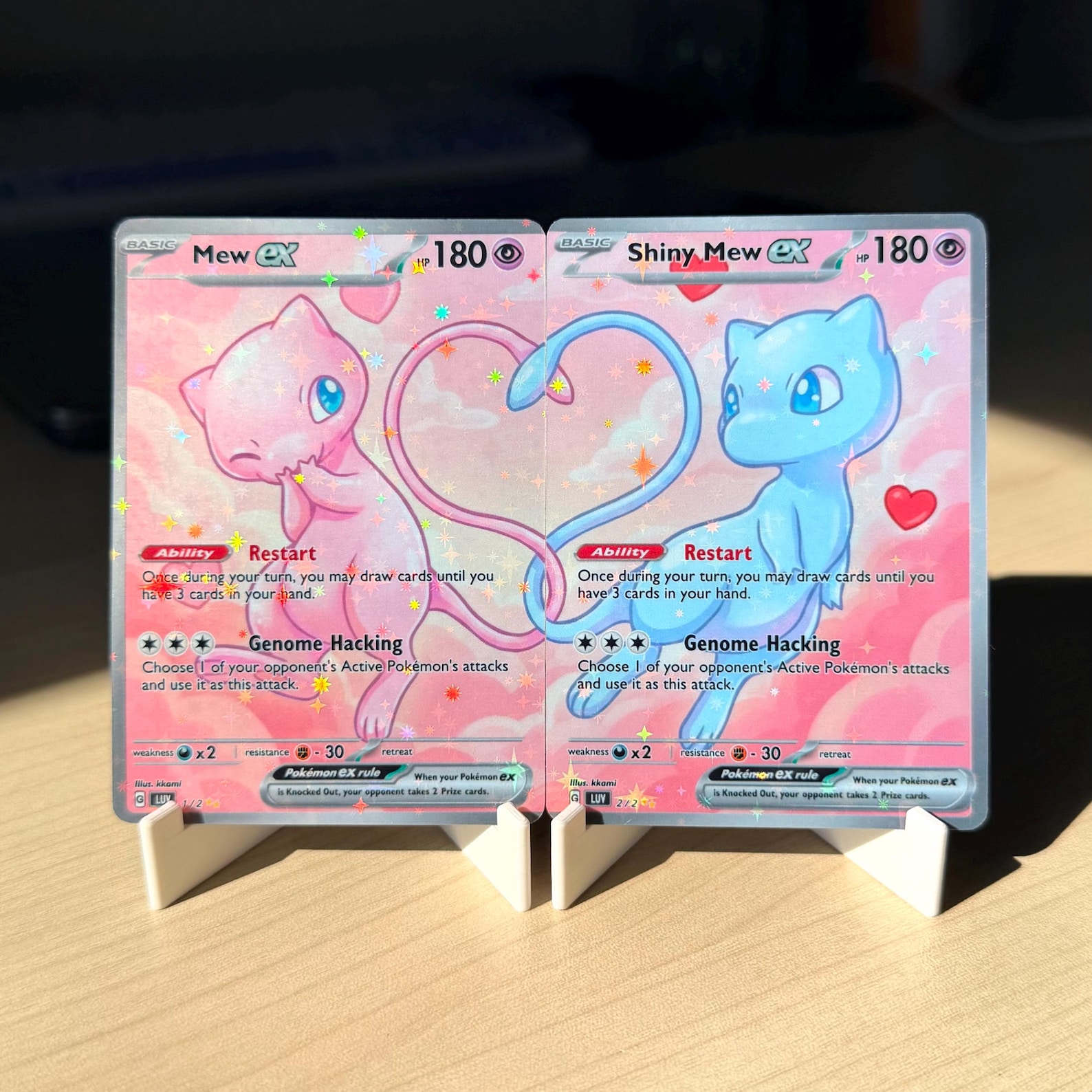 Mew Connecting Art Card Duo | Holographic Custom Fan-art (2-card Set ...