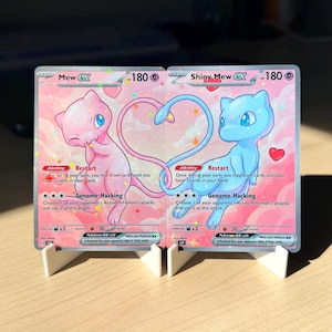 Mew Connecting Art Card Duo | Holographic Custom Fan-art (2-card Set ...
