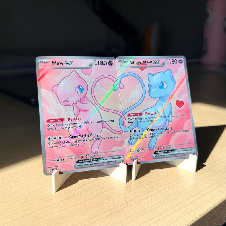 Mew Verbindungs Kunst Karte Duo | Holografisch angefertige Fan-Art (2 ...