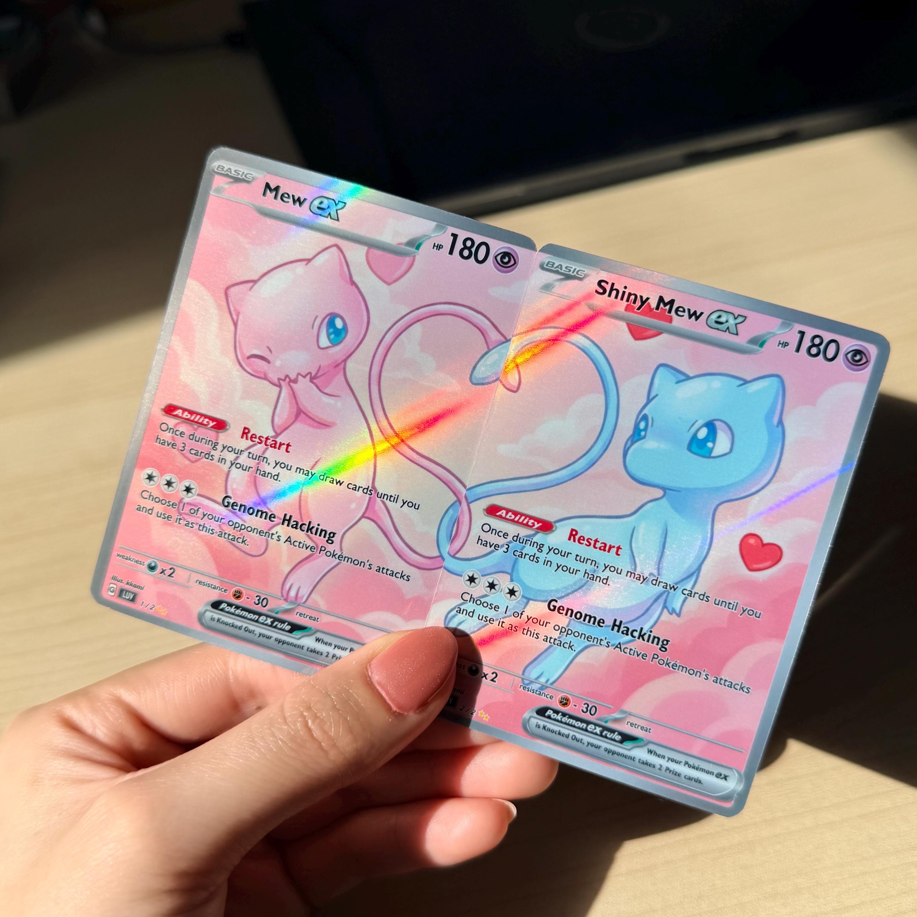 Mew Connecting Art Card Duo | Holographic Custom Fan-art (2-card Set ...