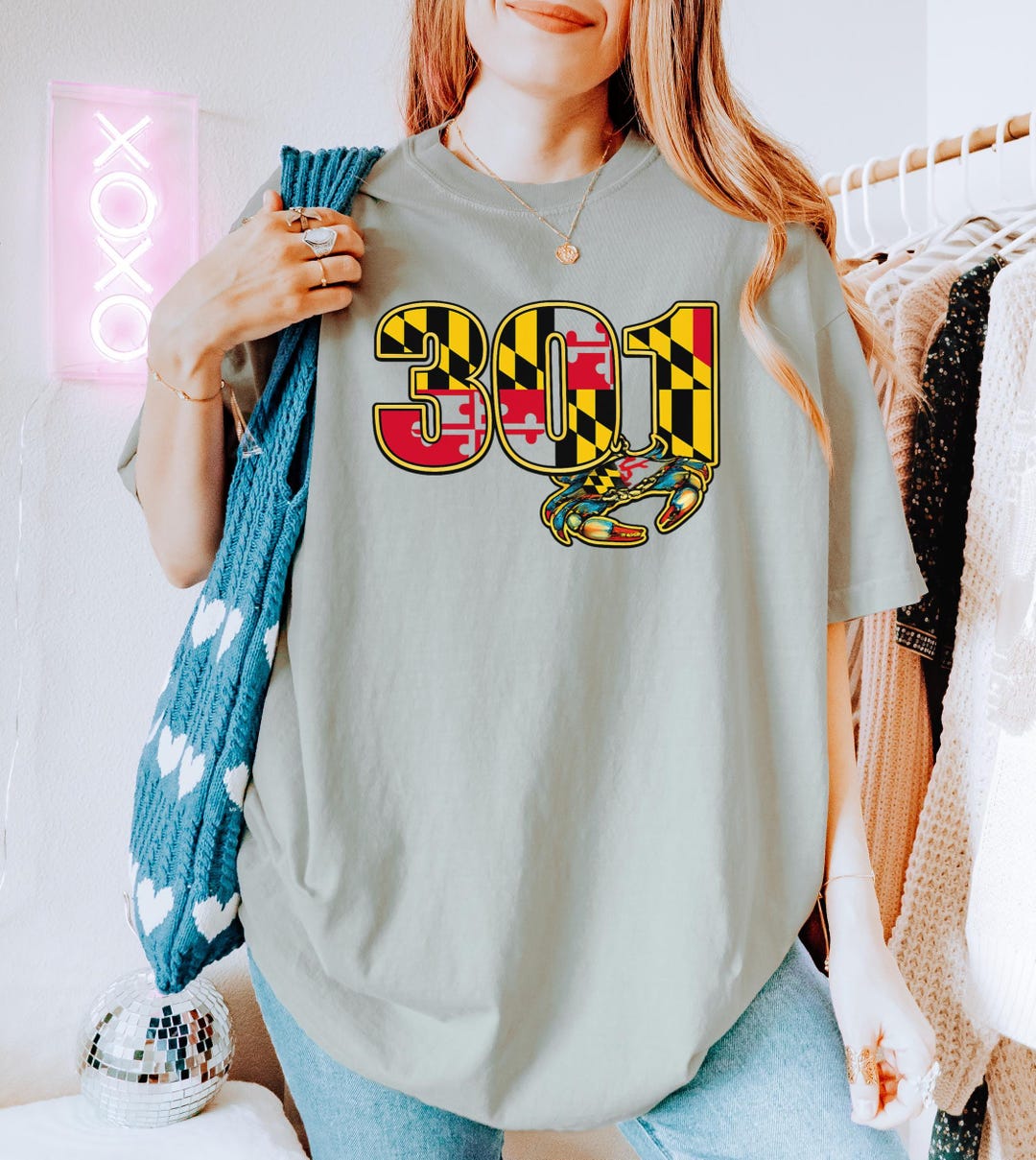301 Area Code Crab Shirt, Maryland Flag Comfort Colors Tee - Etsy