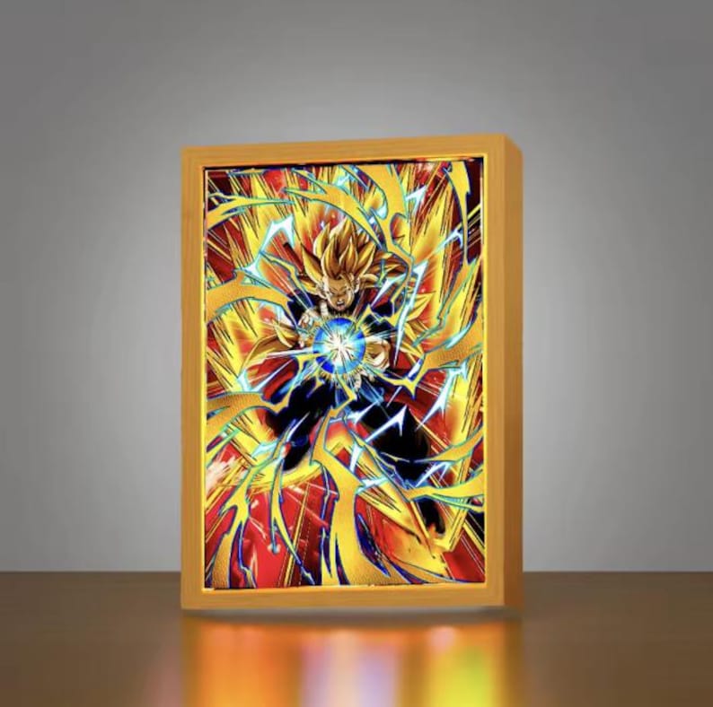 Dragon Ball Z LED Lamp – Goku Super Saiyan Light Frame, Anime Night ...