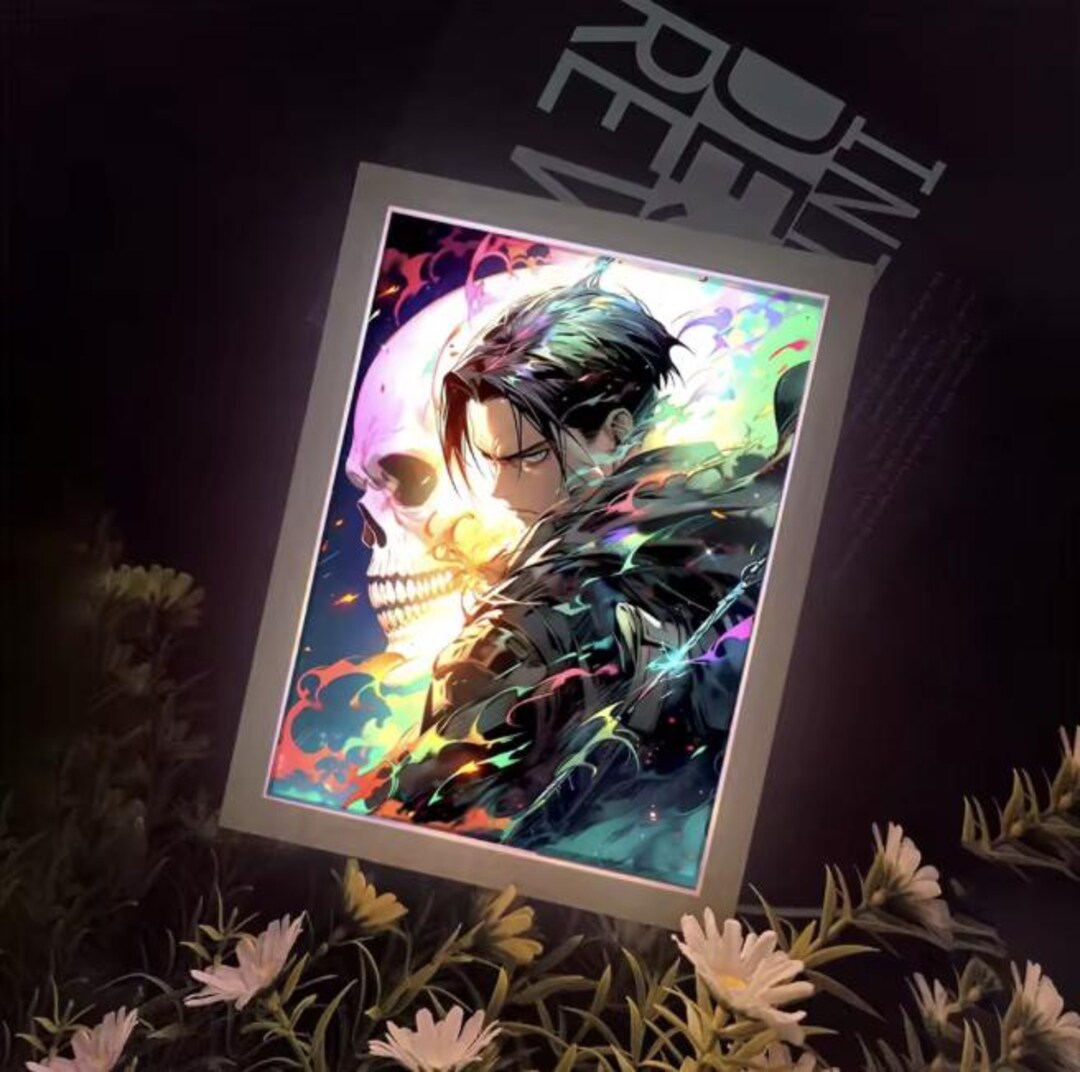 Attack on Titan LED Lamp – Mikasa and Eren Anime Light Frame, AOT Wall ...