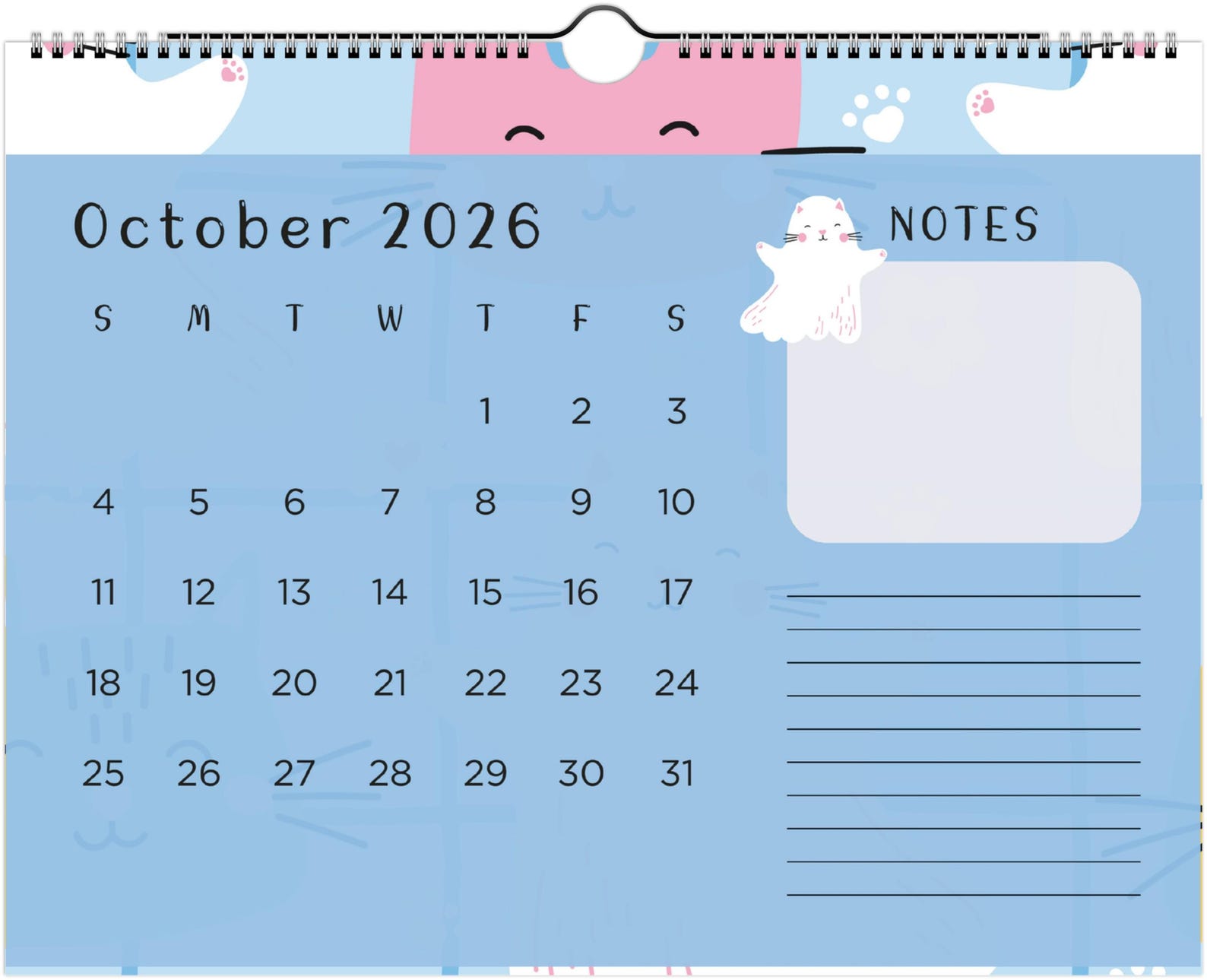 Cute Cats 2026 Wall Calendar - Playful Monthly Planner - Etsy