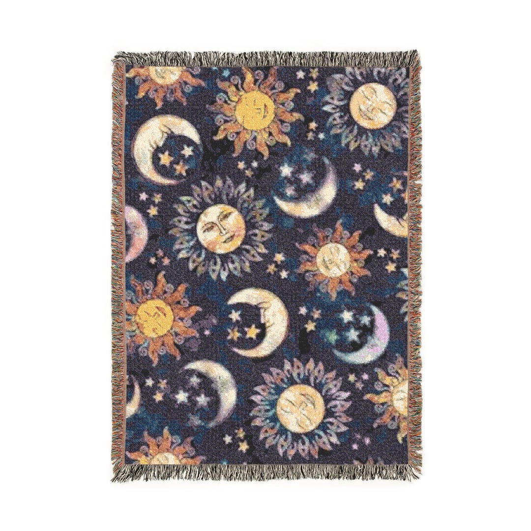 90s Inspired Whimsigoth Woven Blanket | Dreamy Blanket, Tapestry, Throw ...