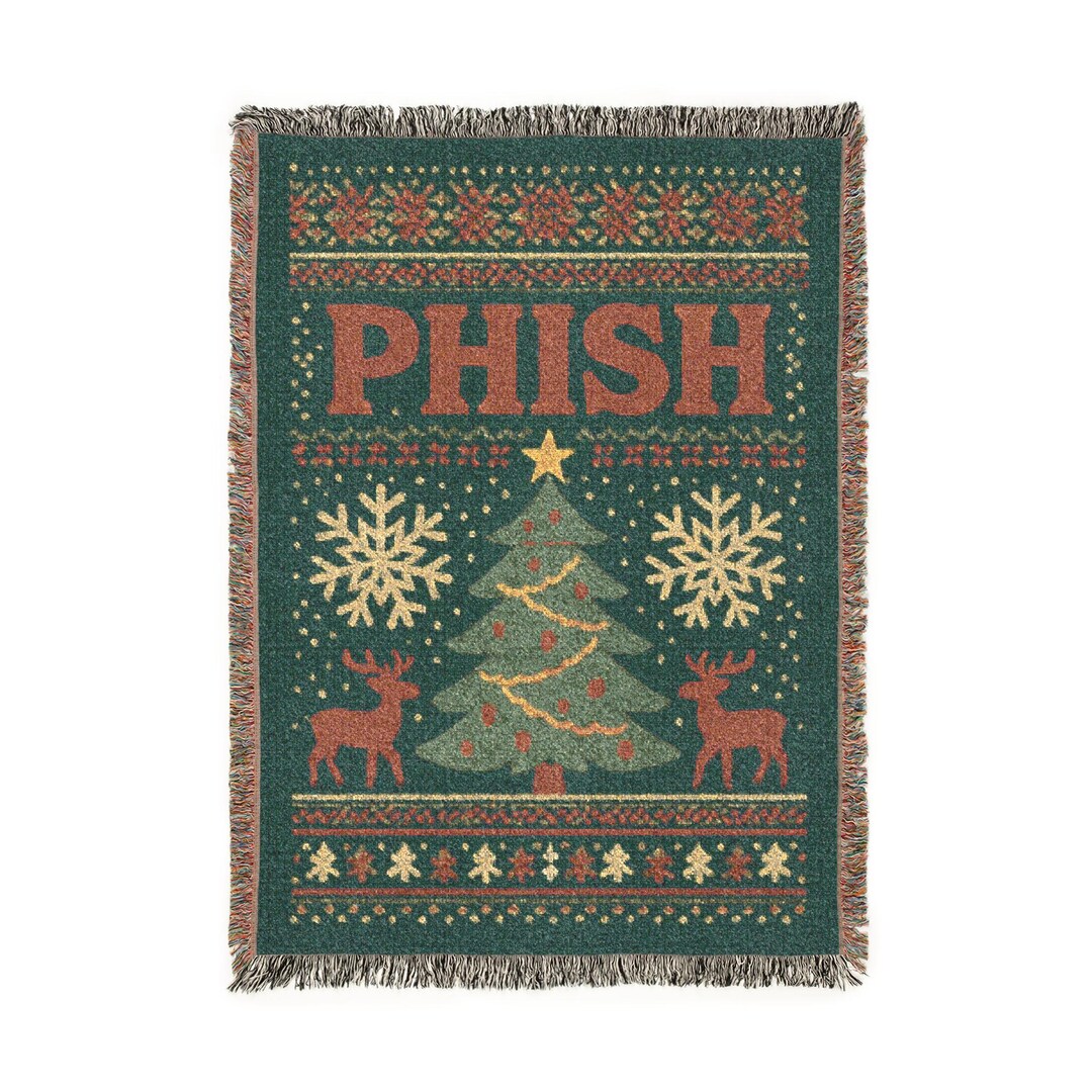 Phish Christmas Blanket, Woven Blanket, Jamband Cozy Throw, Holiday ...