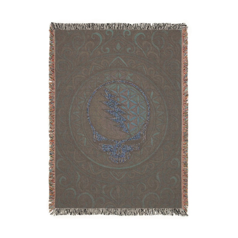 Grateful Dead Blanket | Steal Your Face, Jamband Bedding, Woven Blanket ...