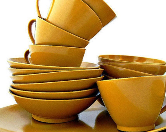 Mustard Melamine Dinnerware - Etsy